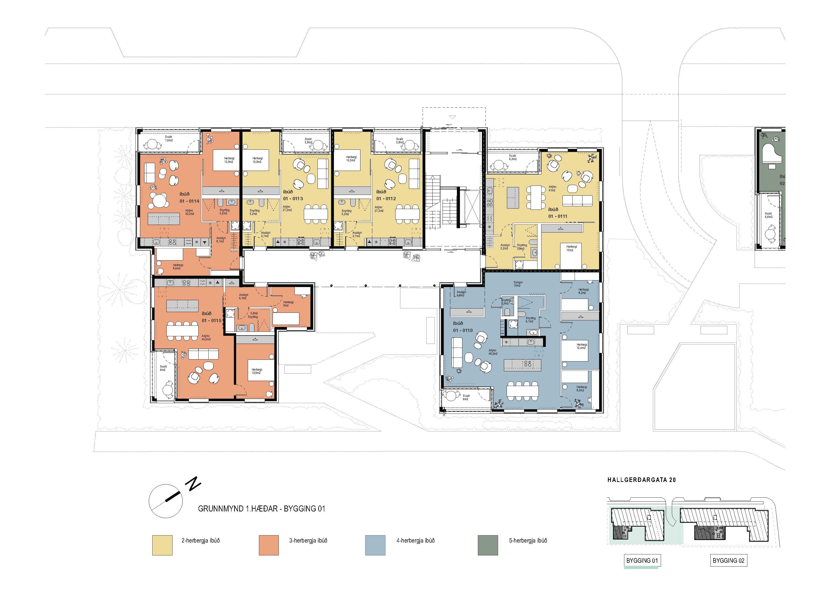 Grunnmyndir af hæðum
