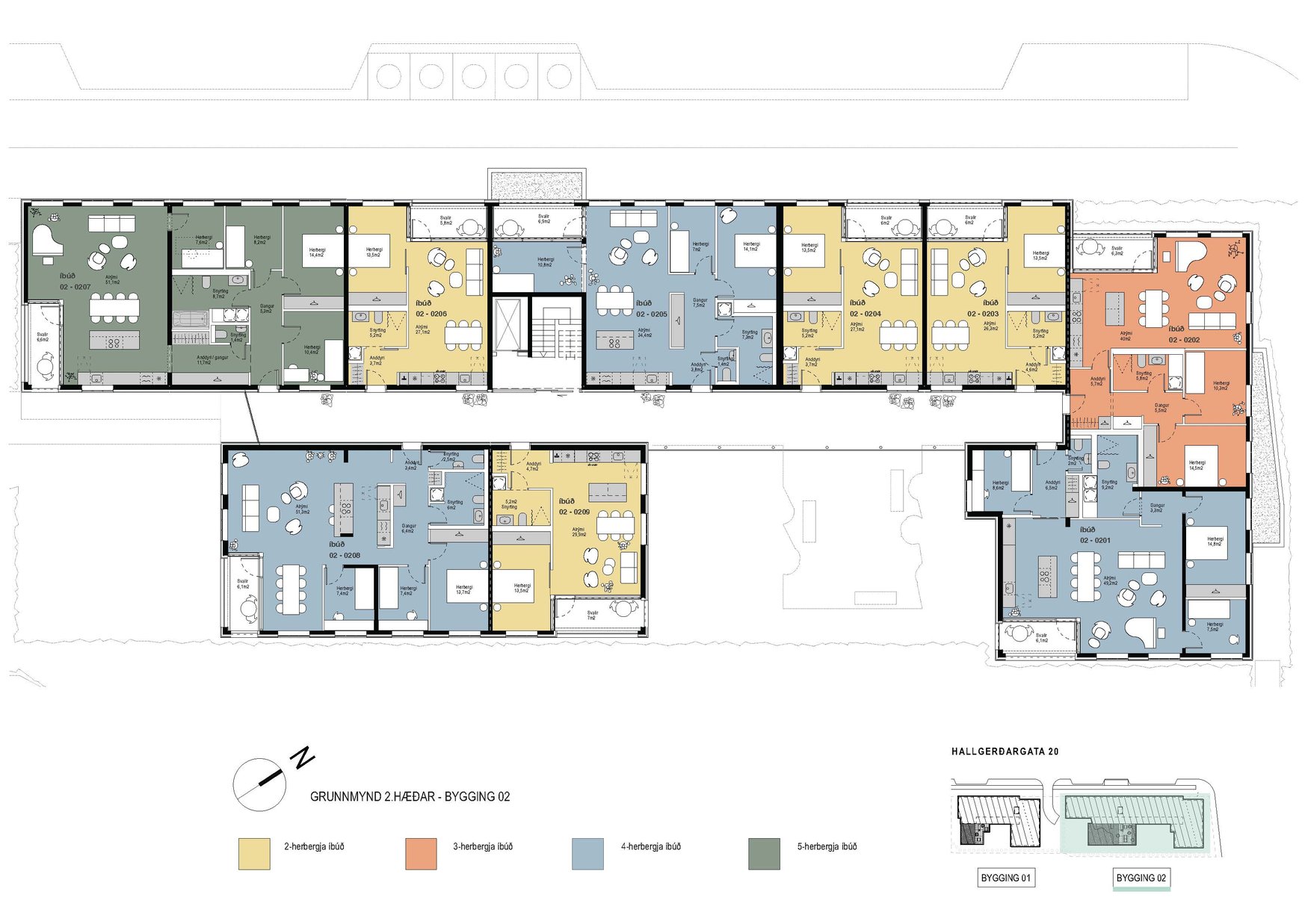 Grunnmyndir af hæðum